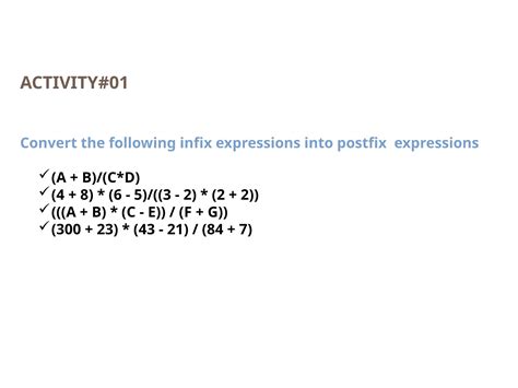 Data Structures Infix Prefix And Postfix Notations Pptx