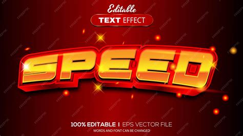 Premium Vector 3d Speed Text Effect Editable Text Effect