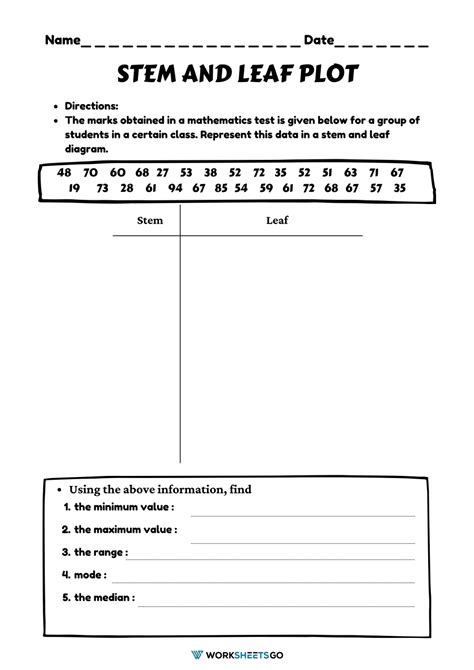 Stem And Leaf Plot With Key