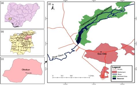 A Map Of Nigeria Showing Osun State B Map Of Osun State Showing Download Scientific