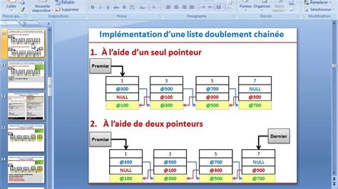 Partie 1 Définir La Structure Dune Liste Doublement Chainée Et Afficher Son Contenu Youtube