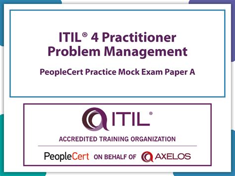 Itil® 4 Practitionerproblem Management Extra Peoplecert Mock Paper