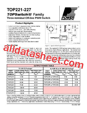 TOP227Y Datasheet(PDF) - Power Integrations, Inc.