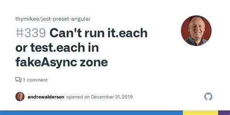 Cant Run Iteach Or Testeach In Fakeasync Zone · Issue 339 · Thymikeejest Preset Angular