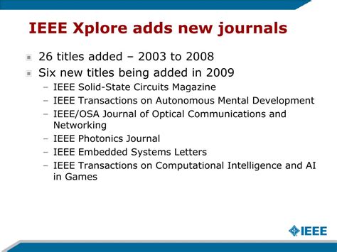 PPT Introducing The New IEEE Xplore PowerPoint Presentation Free Download ID