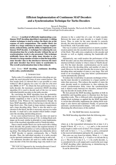 Pdf Efficient Implementation Of Continuous Map Decoders And A