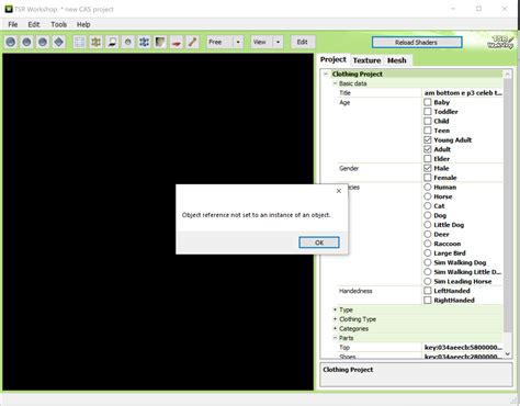 Mod The Sims Object Reference Not Set To An Instance Of An Object Error When Beginning A New