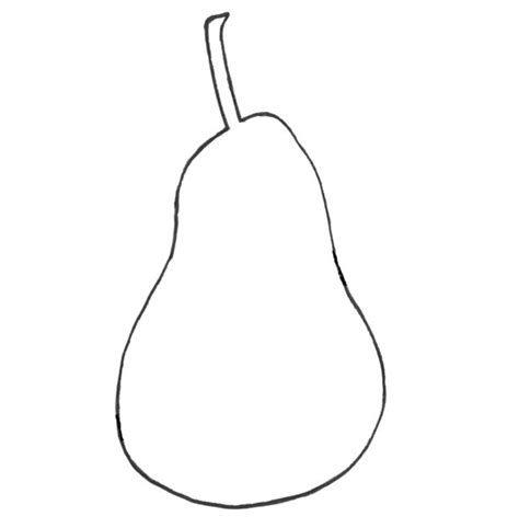 Pear Drawing 4 Easy Steps The Graphics Fairy