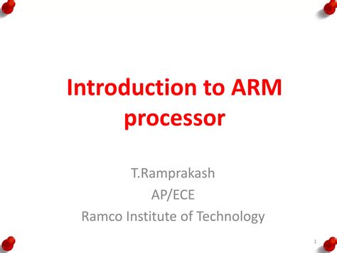 Introduction To Arm Processor Pptx Operating Systems Computer Software And Applications