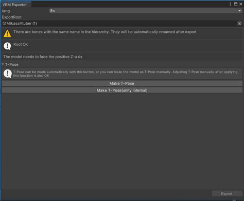 Using Vrm Plugin In Unity To Convert Fbx To Vrm I Already Exported The