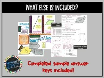 Points Lines And Planes Guided Notes And Practice Worksheet Geometry