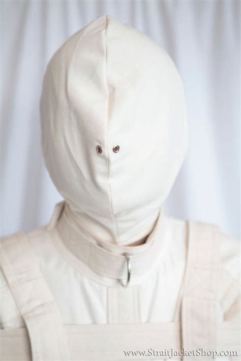 Bondage Straitjacket Hood Mask Blindfold Asylum Etsy