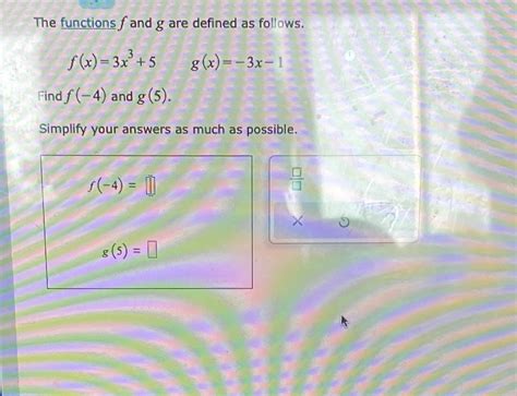 [solved] The Functions F And G Are Defined As Follows F X 3x 5 G