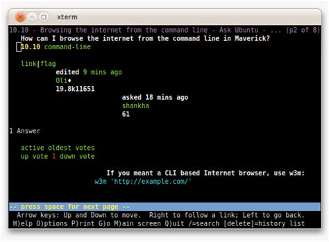 browser browsing the internet from the command line ask ubuntu
