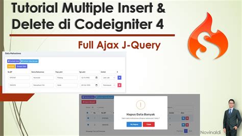 Tutorial Multiple Insert And Delete Di Codeigniter 4 Ajax Jquery Youtube