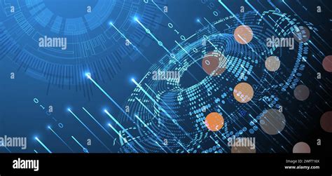 Big Data Abstract Digital Futuristic Wireframe Vector Illustration On Technology Background