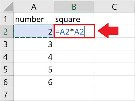 How To Square A Column In Excel Spreadcheaters