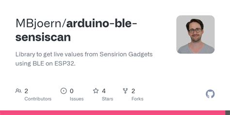 Github Mbjoern Arduino Ble Sensiscan Library To Get Live Values From