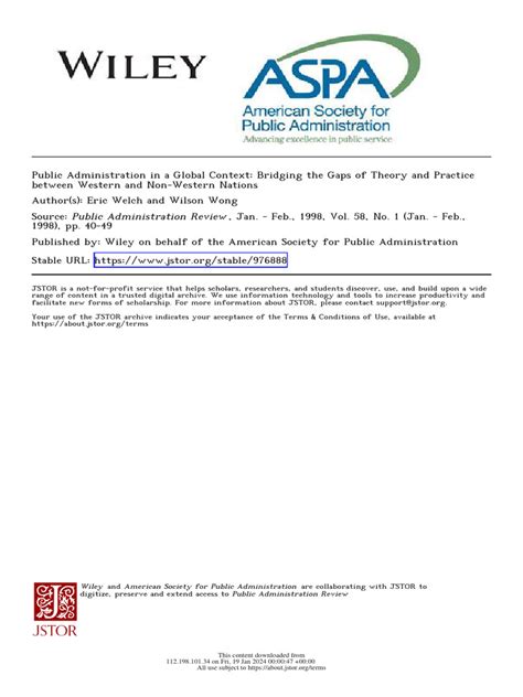 Public Administration In A Global Context Bridging The Gaps Of Theory And Practice Between