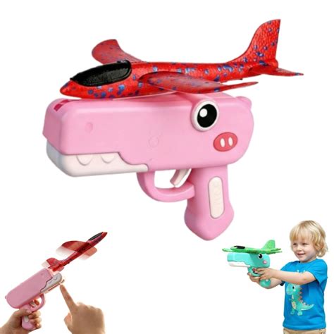 Cute Dinosaur Airplane Launcher Toy Boxed Version Foam Glider Plane