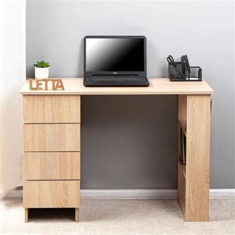 Письменный стол LETTA УЛЬТРА 4 ящика, Дуб сонома, 1056x750x450 L135522 ...