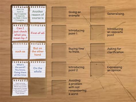 Match The Responses With Their Function Match Up