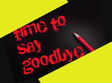 Premium Photo Time To Say Goodbye Text Write On Black Paper With Yellow Pencil Contract