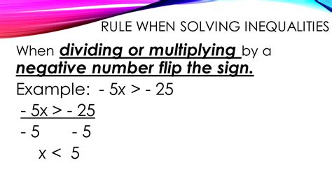 What Are The Rules For Inequalities