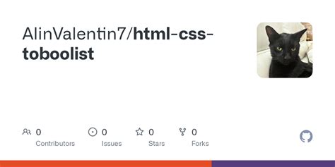 GitHub AlinValentin7 Html Css Toboolist