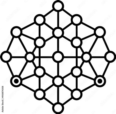 네트워크 아이콘 연결된 노드 정보 구조 그래픽 Vector De Stock Adobe Stock