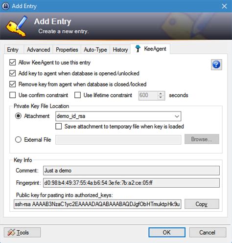 Using Keepass To Serve Ssh Keys