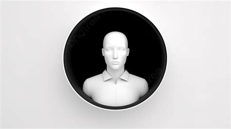 인터넷 프로필 페이지와 아바타 고유의 3d 그림에 완벽한 검은색 아바타로 둘러싸인 흰색 구멍 사용자 계정 프로필 실루엣 사용자 배경 일러스트 및 사진 무료 다운로드