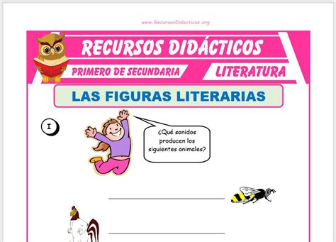 Actividades De Figuras Literarias Ejercicios De Lengua Y Literatura