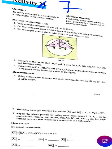 Cl 12 Maths Lab Activity 78 And 9 Pdf Probability Distance