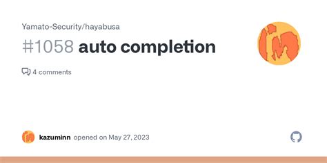 auto completion · issue 1058 · yamato security hayabusa · github