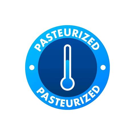 Pasteurized Vector Icon Set Isolated On White Background Pasteurized