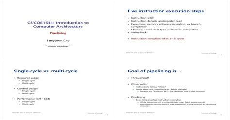 Pdf Five Instruction Execution Steps Single Cycle Vs Multi Cycle Goal Of Pipelining Is