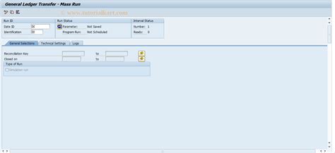 Fpg M Sap Tcode General Ledger Transfer Mass Run