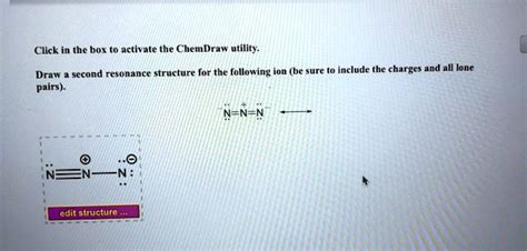 solved click in the box to activate the chemdraw utility draw the