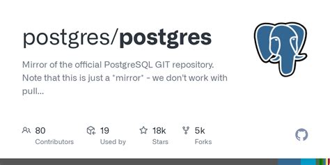 Github Postgrespostgres Mirror Of The Official Postgresql Git