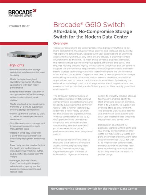 G610 Switch Ga Ds 6231 07 Pdf Network Switch Computer Network