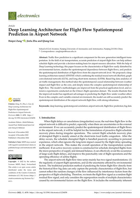 Pdf Deep Learning Architecture For Flight Flow Spatiotemporal