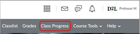 Track Course Progress With The Class Progress Tool Brightspace
