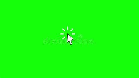 Cursor Click Animated Cursor And Hand Greenscreen 4k Stock Footage