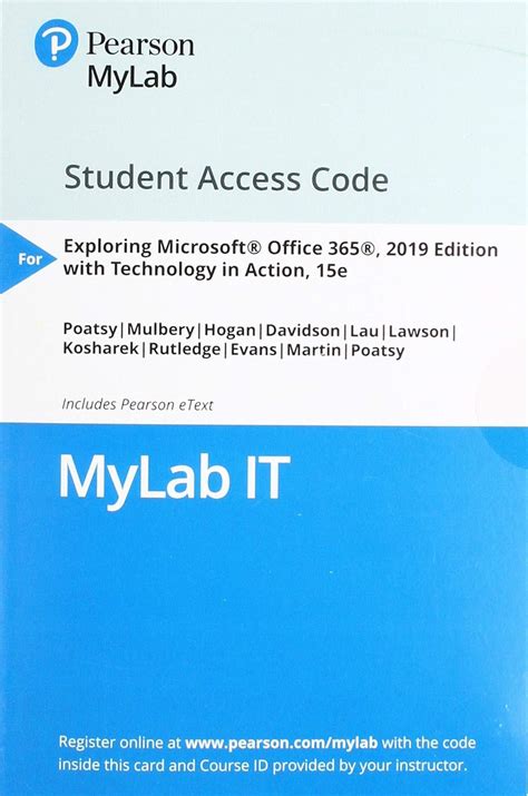 Buy Mylab It With Pearson Etext Access Card For Exploring With Technology In Action