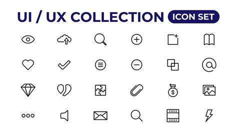Ui Ux Icon Set User Interface Iconset Collection 42059313 Vector Art