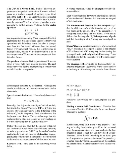 The Curl Of A Vector Field Stokes Theorem Ex Presses The Integral Of Docslib