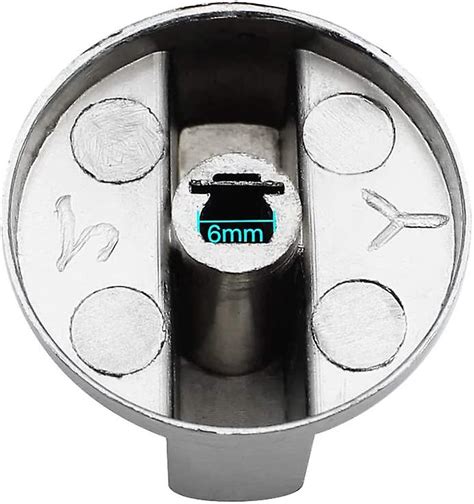 6 Pieces Universal Metal Control Knobs Gas Stove Knob 6mm Universal
