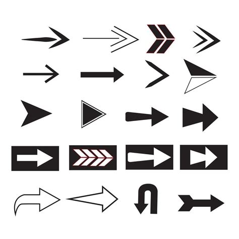 Big Black Icon Set Arrow Arrow Icon Arrow Vector Collection Cursor Modern Simple Arrow