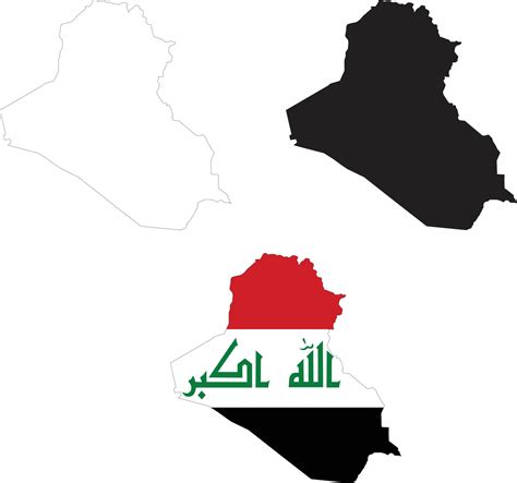 Map Iraq On White Background Iraq Map Outline Iraq Vector Map With